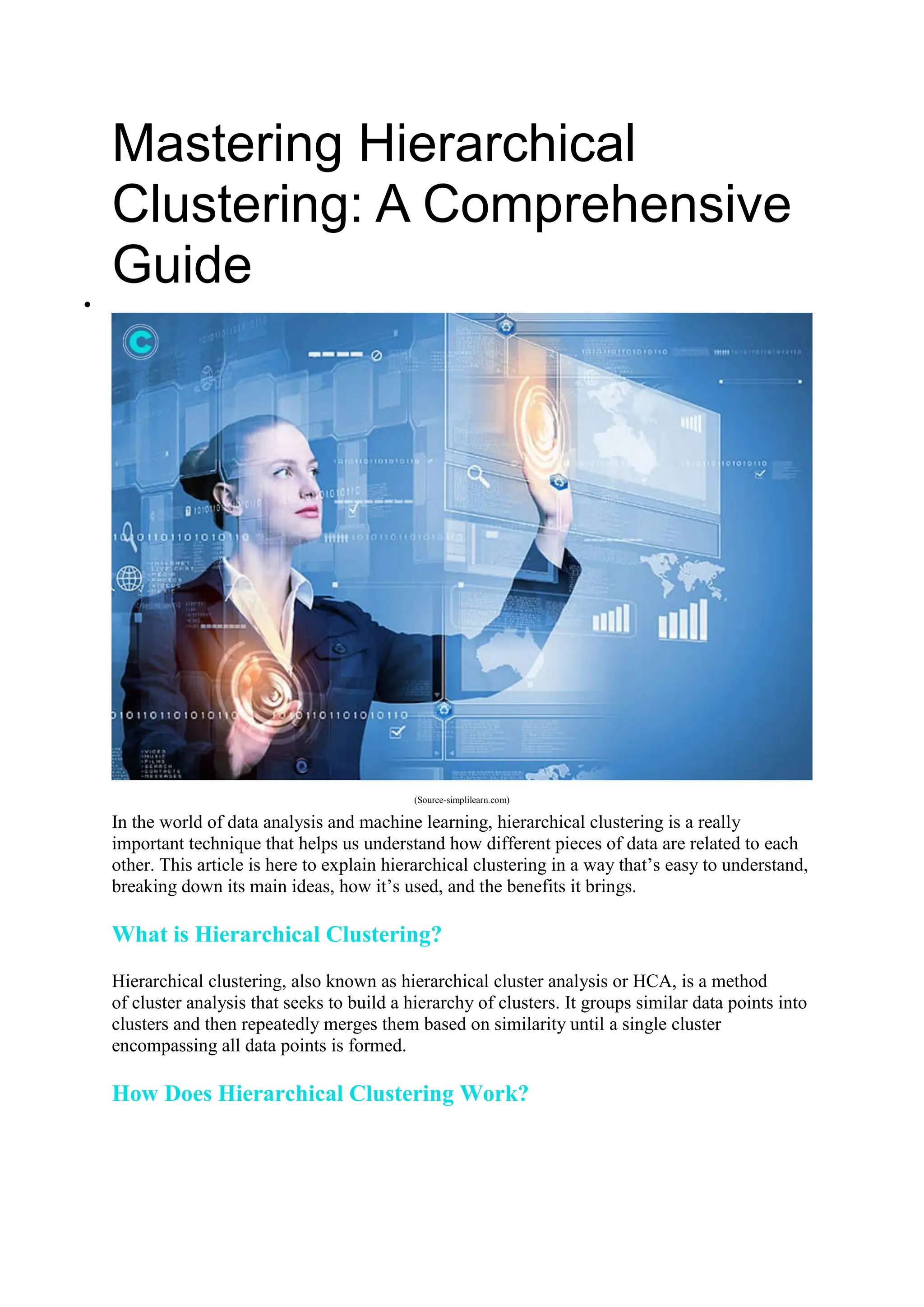Mastering Hierarchical Clustering A Comprehensive Guide Pdf