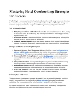 Mastering Hotel Overbooking: Strategies for Success.pdf