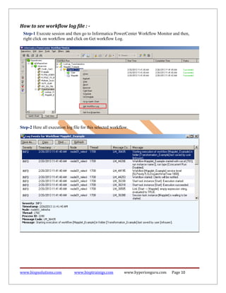 Mastering informatica log files | PDF