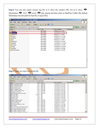 Mastering informatica log files | PDF