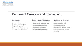Mastering in MS Word.pptx | Desktop Publishing | Computer Software and ...
