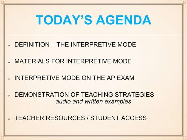 Mastering interpretive mode 2 | PPT