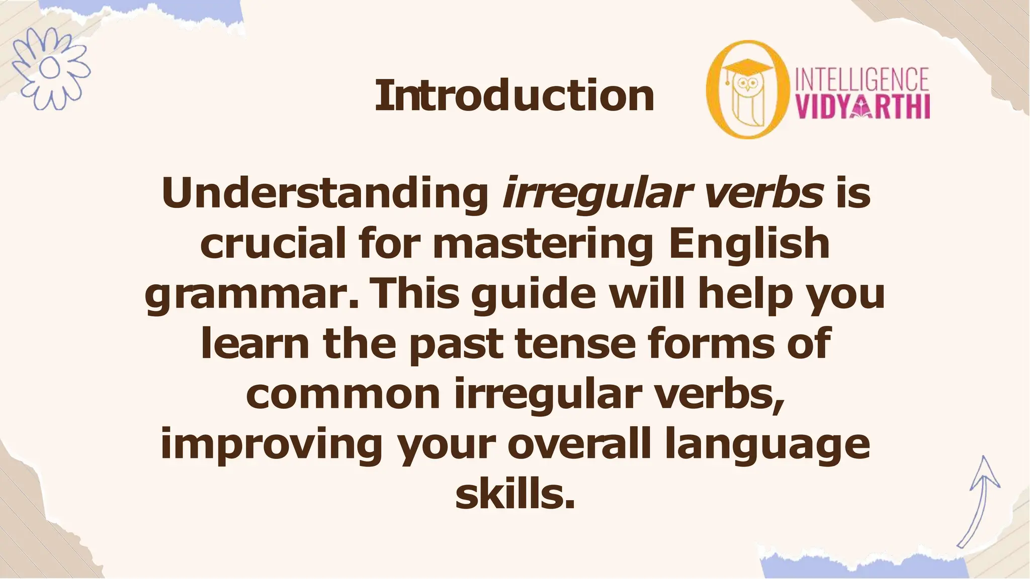 mastering irregular verbs a guide to past tense | PPTX