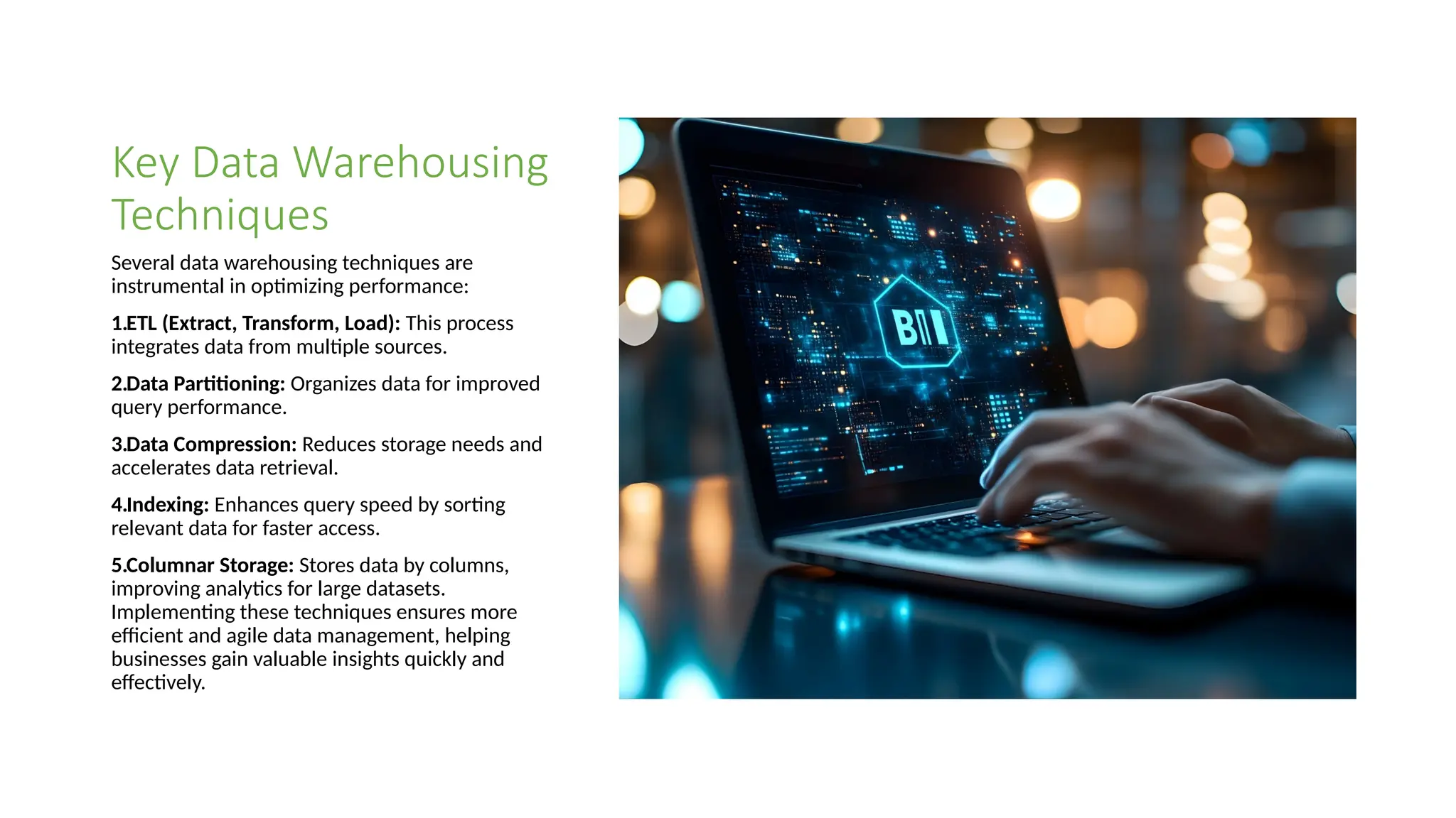 Mastering Key Data Warehousing Techniques - Essential Factors for Optimized Performance.pptx ...