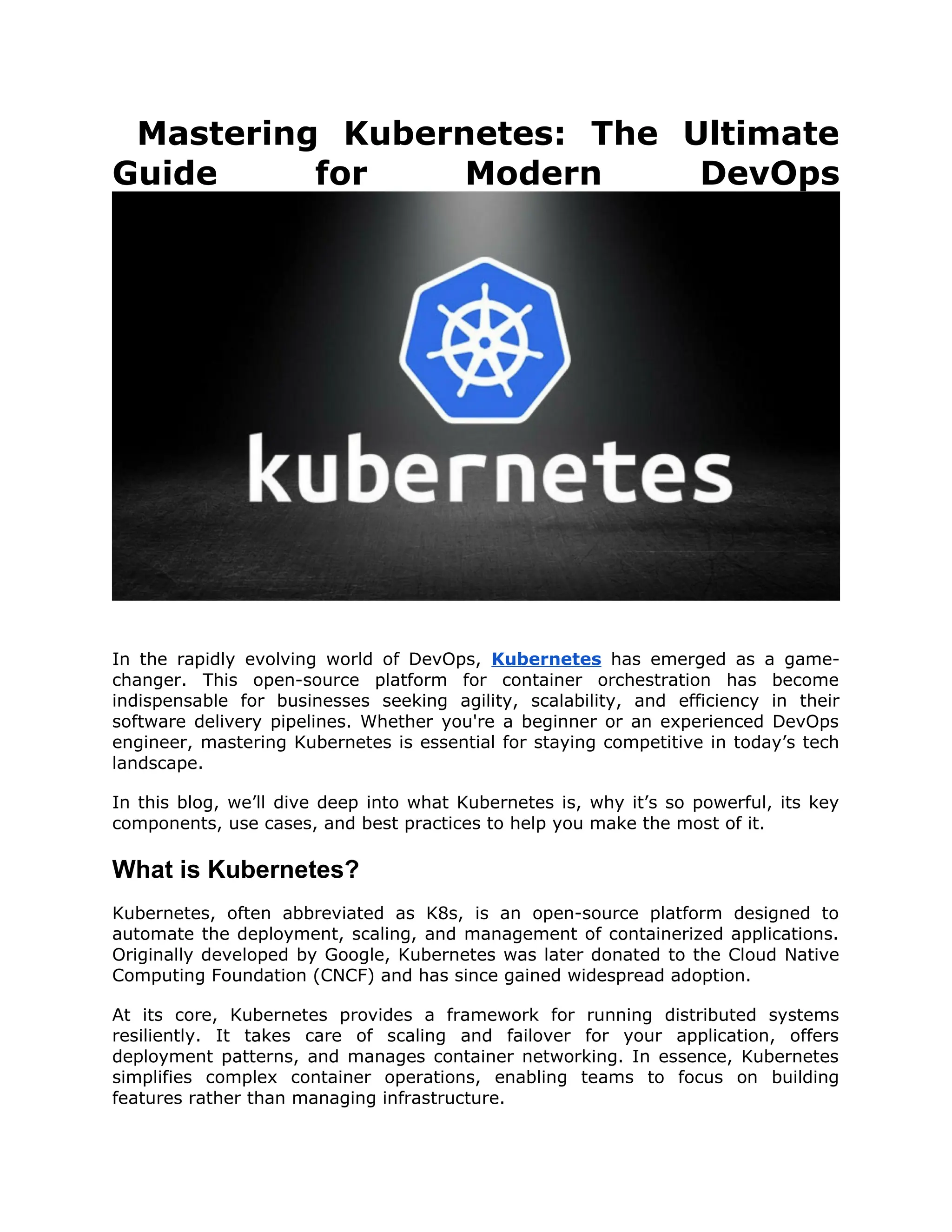 Mastering Kubernetes_ The Ultimate Guide for Modern DevOps.docx