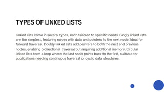 Mastering Linked Lists: Types, Operations, and Use Cases with Hiike | PDF