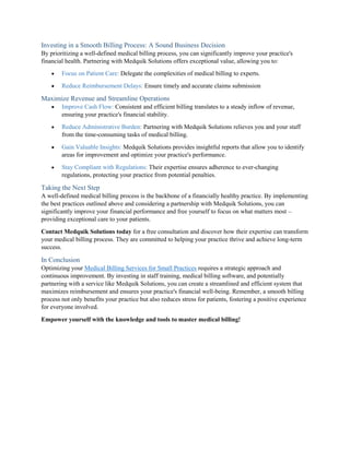 Mastering Medical Billing Expert Tips and Best Practices for Small ...
