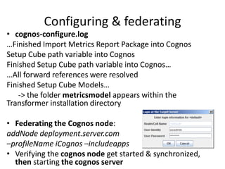 Mastering metrics and coping with cognos | PPT