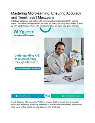 Mastering Microlearning_ Ensuring Accuracy and Timeliness _ MaxLearn.pdf