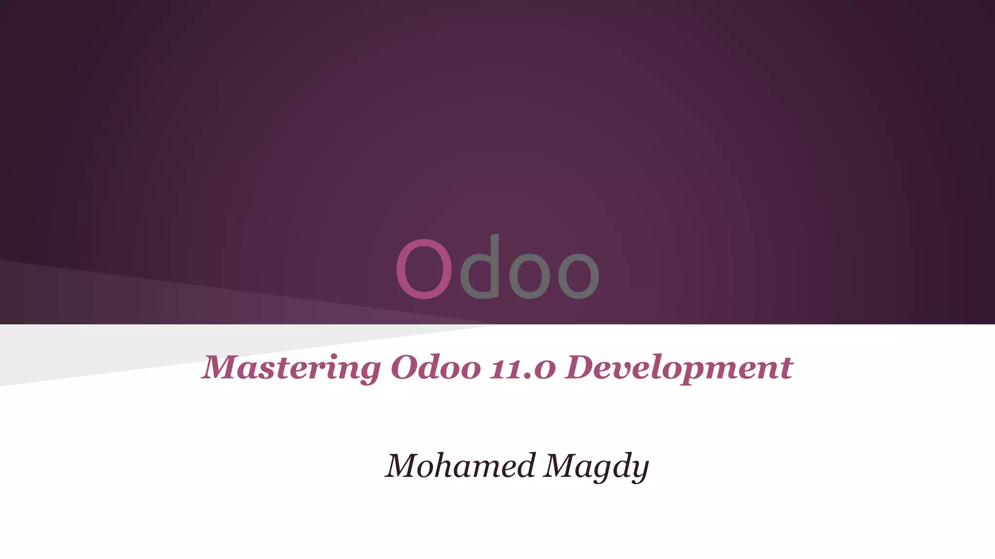 Odoo 110 Development Crud Ppt