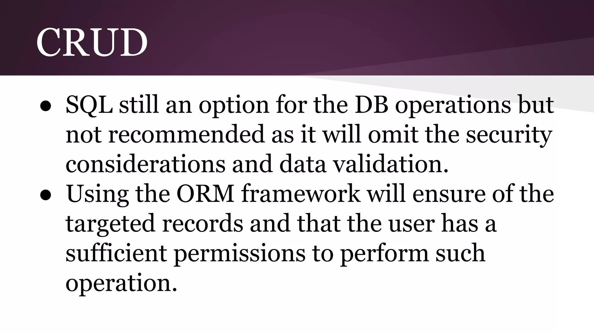 odoo 11.0 development (CRUD) | PPTX