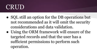 odoo 11.0 development (CRUD) | PPTX | Databases | Computer Software and Applications
