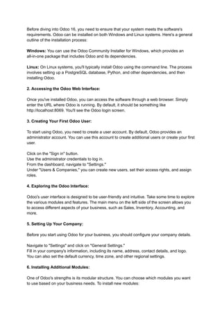 Mastering Odoo 16 A Comprehensive Guide | PDF