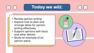 Mastering Opinion Writing Education Presentation in Blue White Simple ...