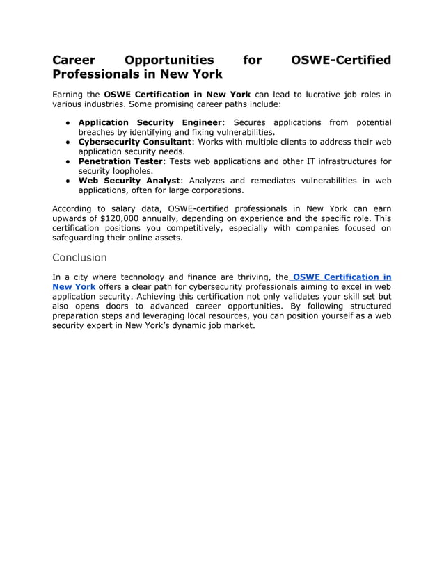 Mastering OSWE Certification in New York.docx