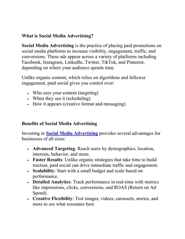 Mastering Paid Social: A Guide to Social Media Advertising Success | PDF
