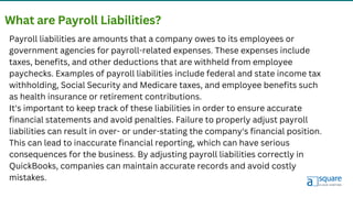 How to Adjust Payroll Liabilities in QuickBooks: Step-by-Step Guide | PDF