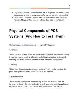 POS Testing in Retail: What to Test and Why It Matters | PDF