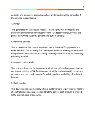 POS Testing in Retail: What to Test and Why It Matters | PDF