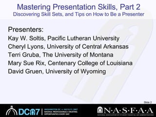 Mastering Presentation Skills | PPT