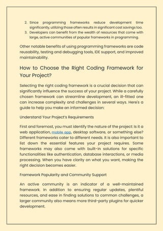 Mastering Programming Frameworks - A Comprehensive Guide.pdf | Web Development | Internet