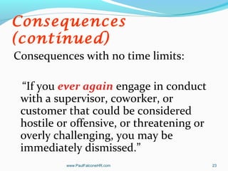 Mastering Progressive Discipline and Structuring Terminations | PPT