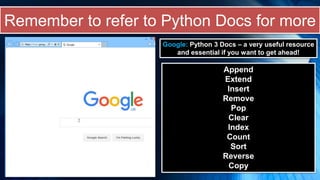 Mastering Python lesson 5a_lists_list_operations | PPT