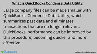 Mastering QuickBooks Condense Data Utility A Complete Guide | PDF