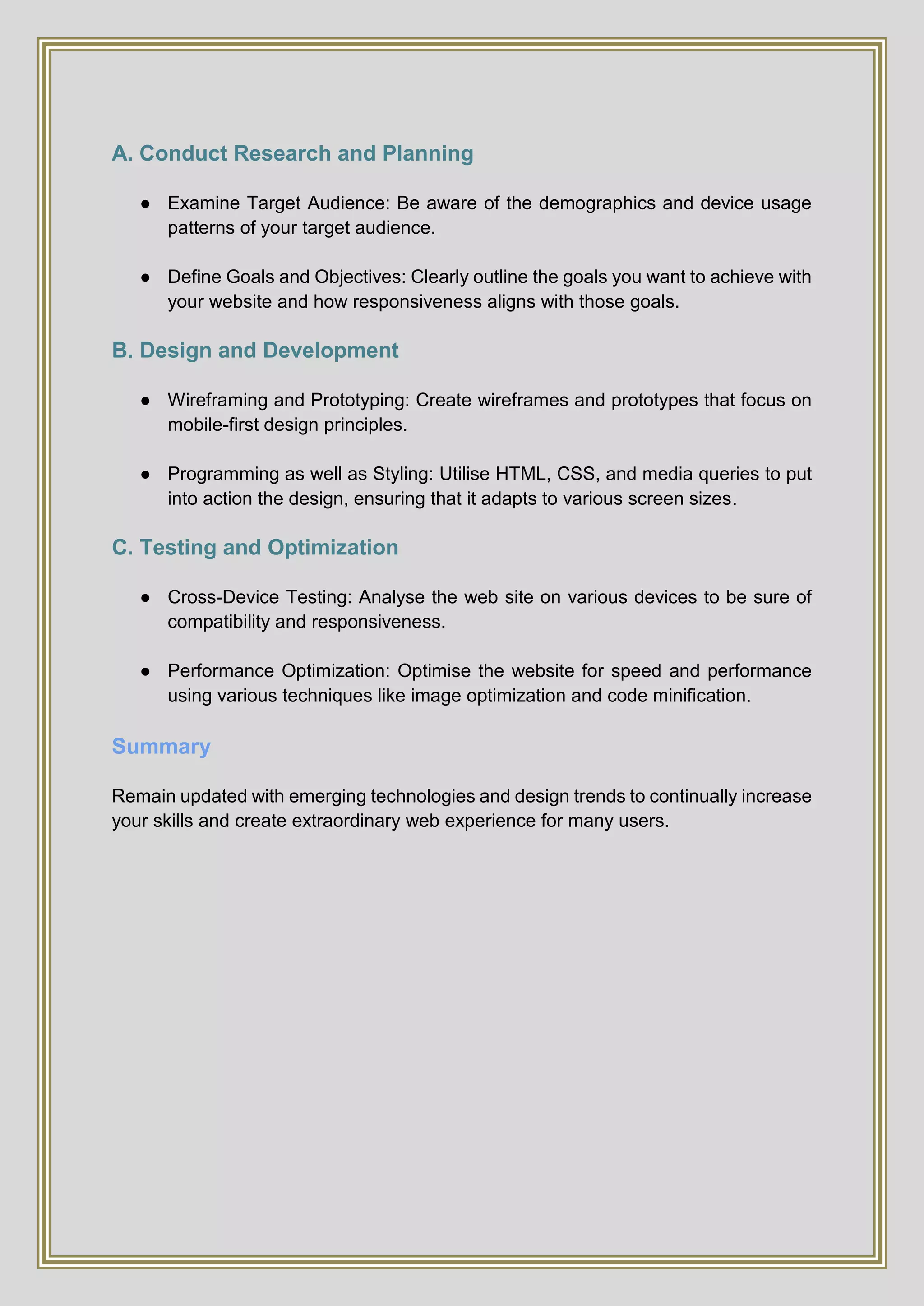 Mastering Responsive Web Design Creating Seamless User Experiencespdf Web Development Internet