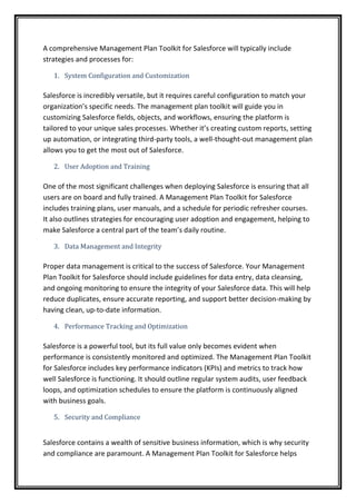 Mastering Salesforce with a Comprehensive Management and Change ...