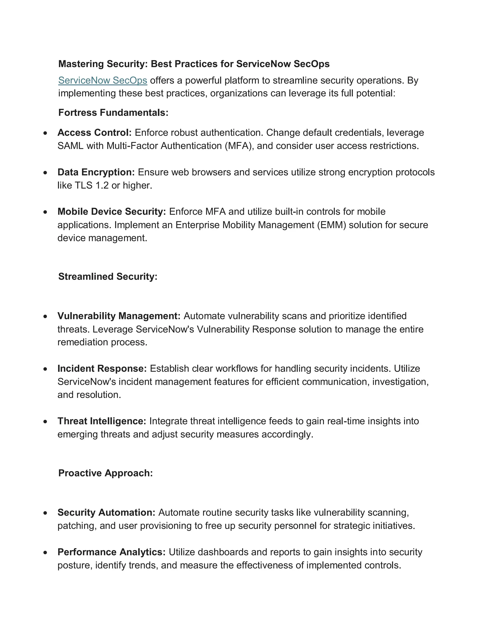 Mastering Security: Best Practices for ServiceNow SecOps | PDF | Information and Network ...