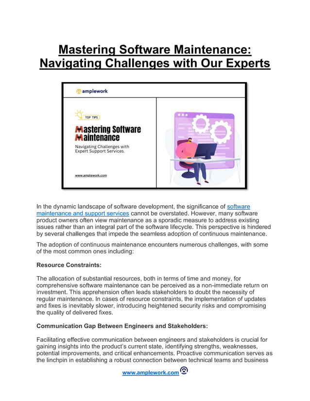 Mastering Software Maintenance-Navigating Challenges with Our Experts.pdf