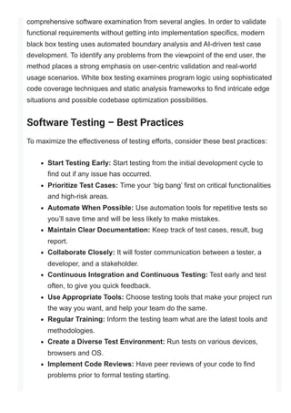 Mastering Software Testing Types, Techniques & Effective Strategies for ...
