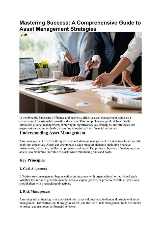 Mastering Asset Management Strategies: A Comprehensive Guide | Enterprise Wired | PDF