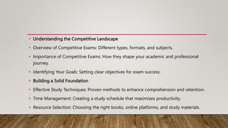 Mastering Success A Comprehensive Guide To Competitive Exam Preparation