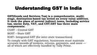 Tally Prime with Advance GST 2.ppt...... | PPT