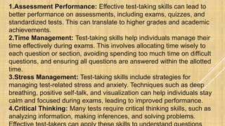 Mastering Test-Taking Skills, learning how to eliminate the mistake | PPT
