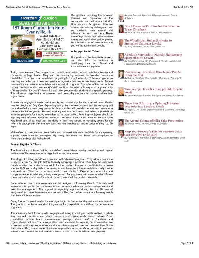 Mastering the art of building an “a” team, by tom conran | PDF