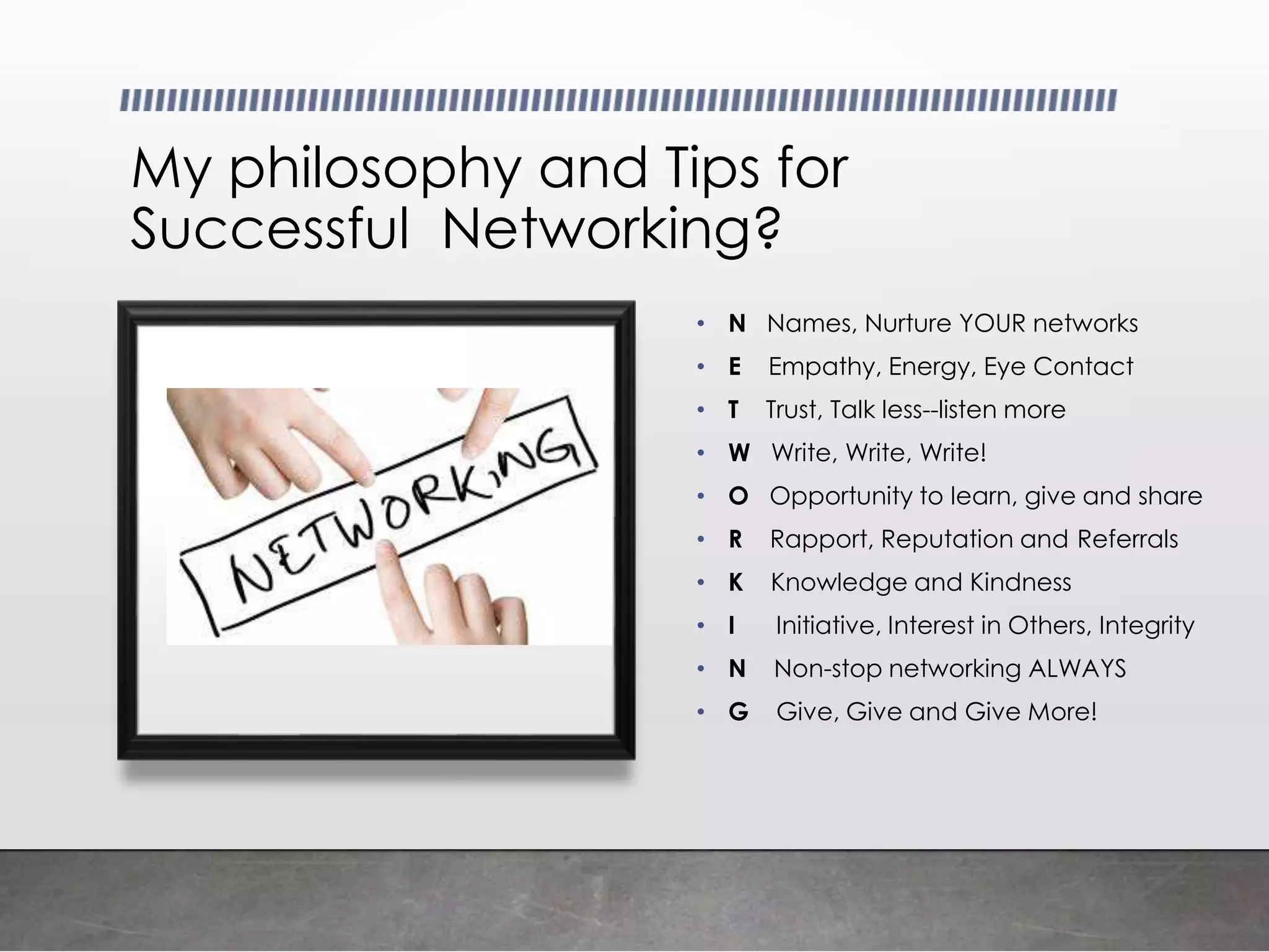 Mastering the art of networking teaching demo final | PPT