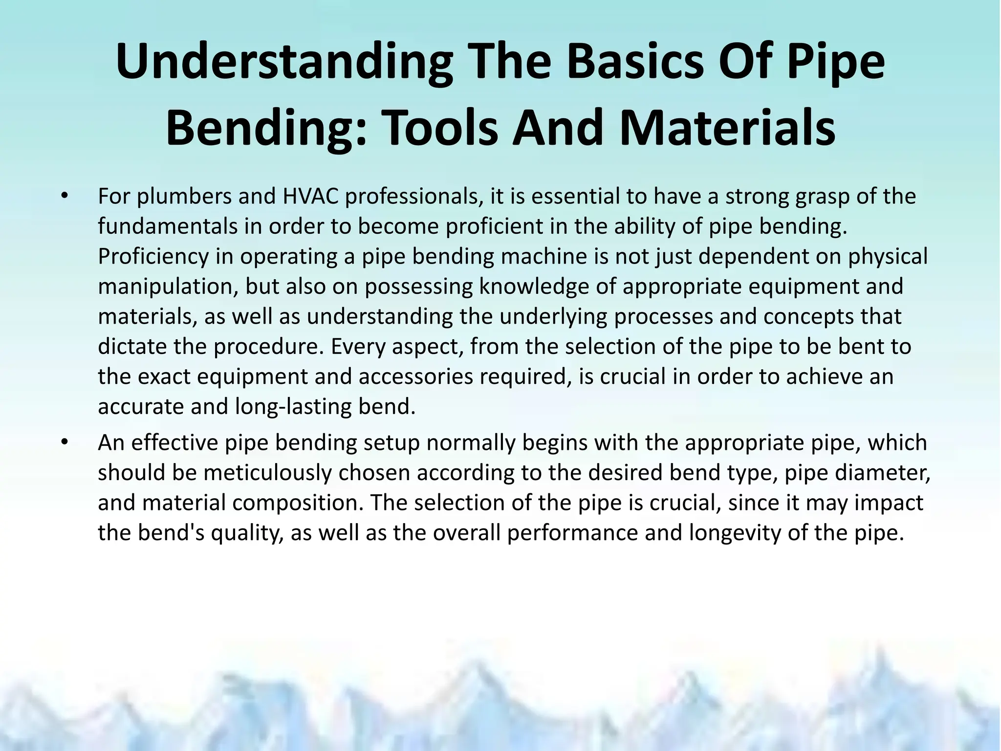 Flexibility Of The Techniques Used For Pipe Bending Machine | PPT ...