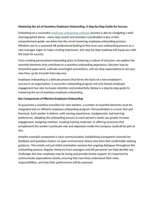 Mastering the art of Seamless Employee Onboarding A Step-by-Step Guide ...
