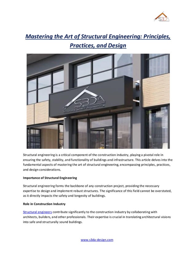 Mastering the Art of Structural Engineering: Principles, Practices, and ...