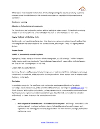 Mastering the Art of Structural Engineering: Principles, Practices, and ...