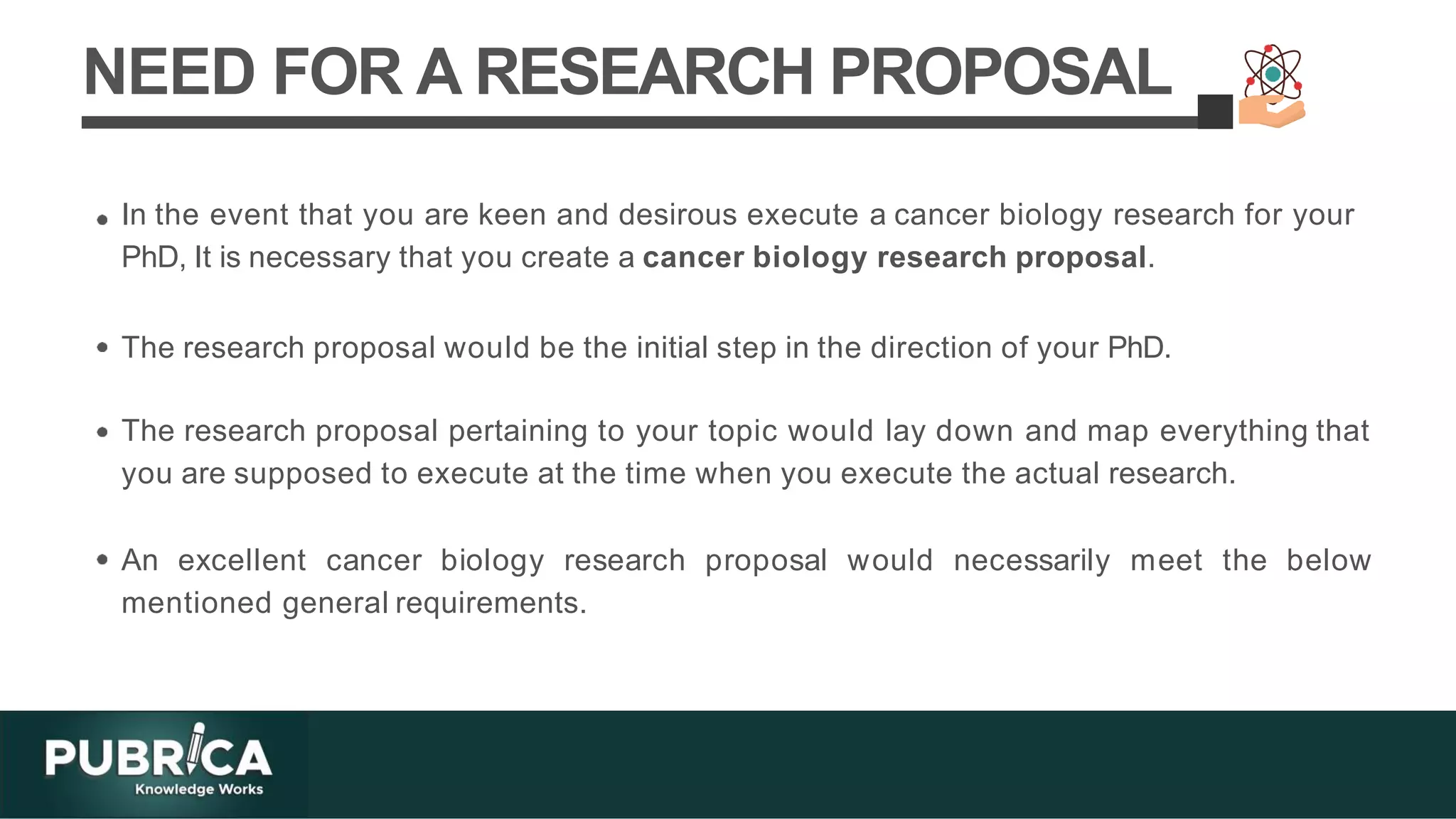 Cancer biology Scientific Research Proposal Writing Support- Pubrica.com