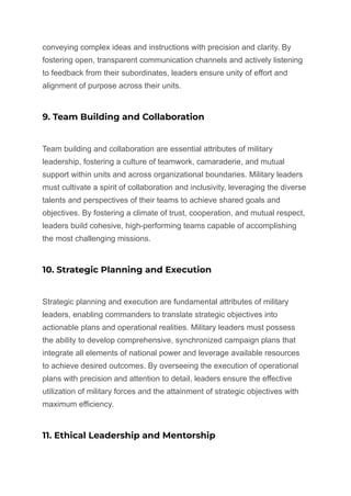 Mastering the Attributes of a Military Leader_ Essential Traits for ...