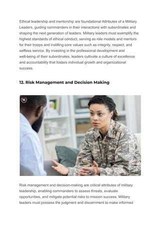 Mastering the Attributes of a Military Leader_ Essential Traits for ...