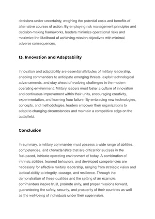 Mastering the Attributes of a Military Leader_ Essential Traits for ...