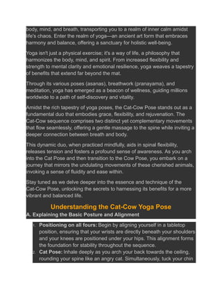 Mastering the Cat-Cow Yoga Pose_ A Blissful Flow for Your Spine.pdf ...