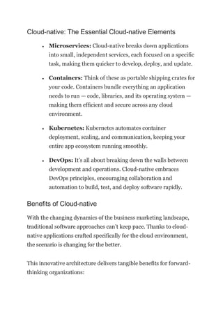 Mastering the Cloud-Native Maze: A Blog Journey | PDF