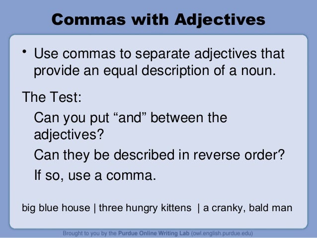Mastering the comma Mastering the comma